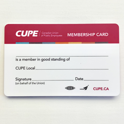 Membership card | Canadian Union of Public Employees