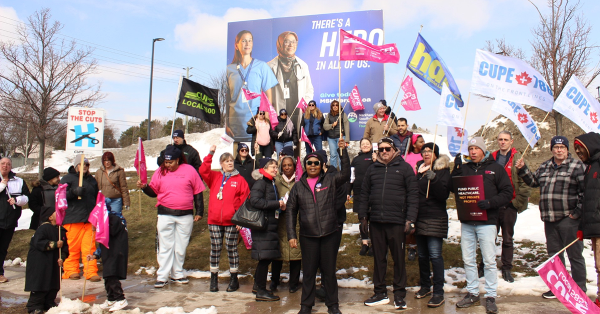 “We can’t afford staffing cuts:” – CUPE 3651 workers protest hospital ...